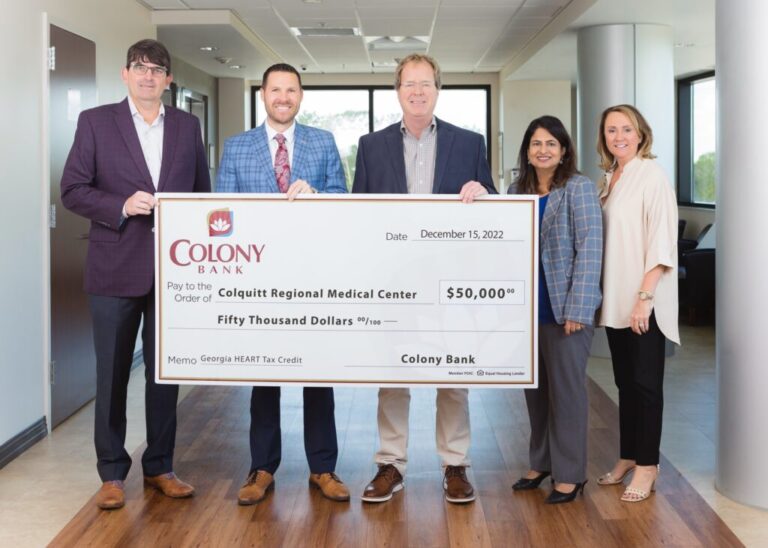 Colquitt Regional Receives $50,000 from Colony Bank - Colquitt Regional ...